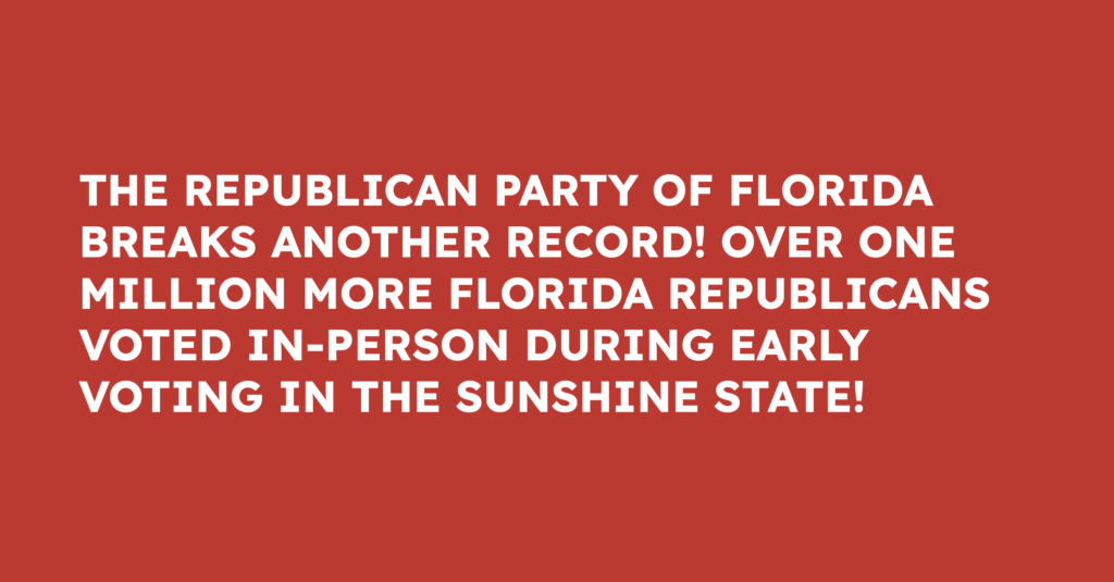 The Republican Party of Florida Breaks Another Record! Over One Million ...