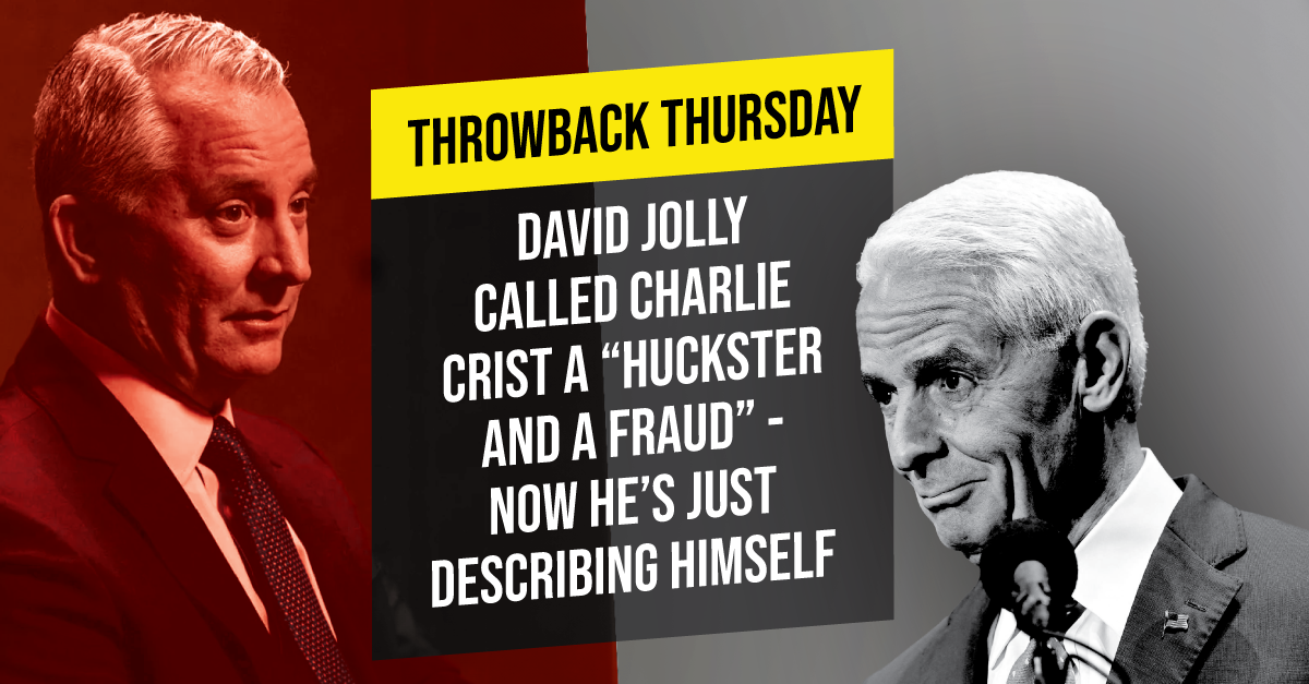 THROWBACK THURSDAY: David Jolly Called Charlie Crist a “Huckster and a ...